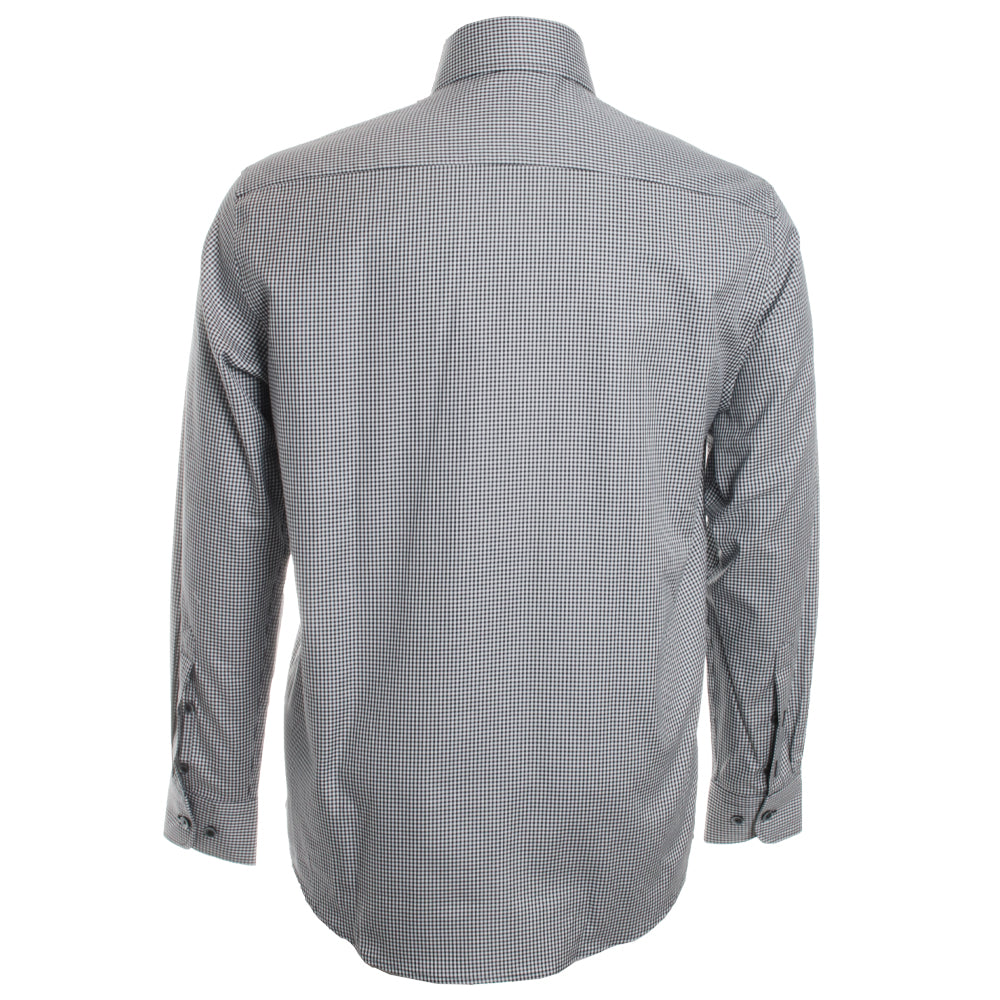Black Textured Check Roll Collar – Lee Newman.com